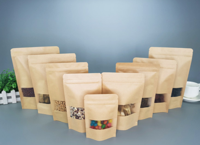 Multi-specification kraft paper bag with frosted window | Paper Bag ...