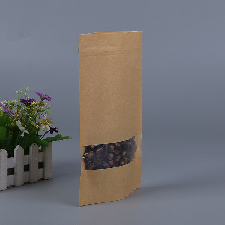 Open window kraft paper pouch spot