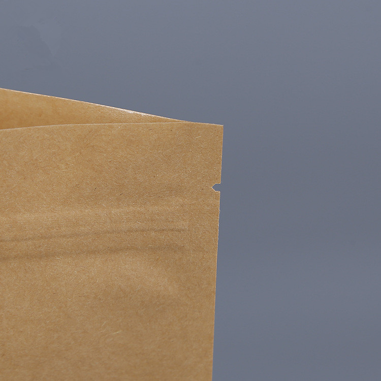 Open window kraft paper pouch spot