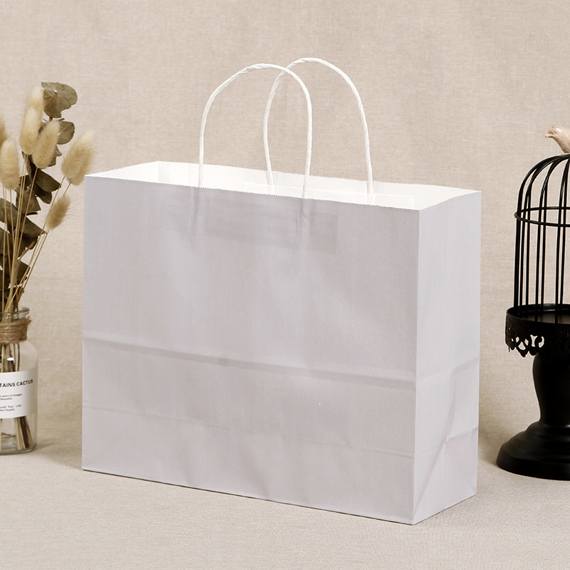 Silver gray portable paper bag customization