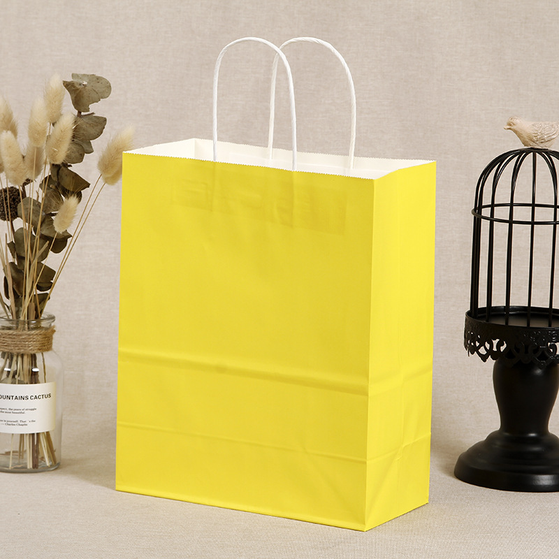 Spot yellow kraft paper bag customization