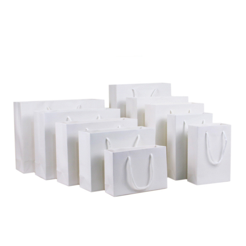 Christmas white card paper bag shopping bag custom